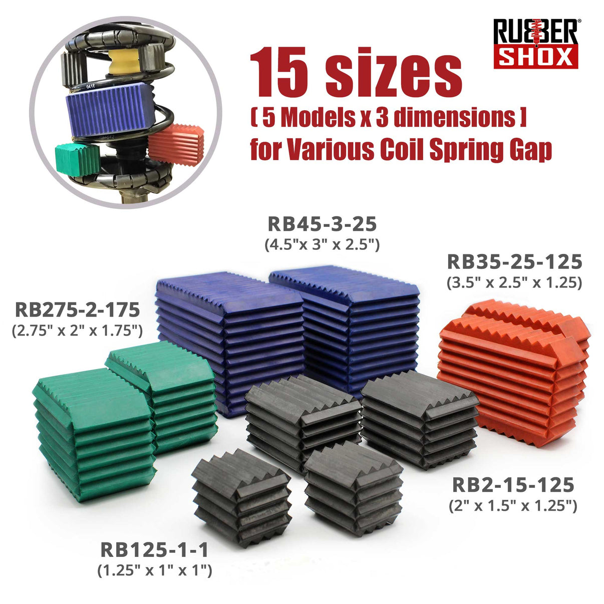 Rubber Block Booster Series | Automotive Coil Spring Booster – RubberShox®